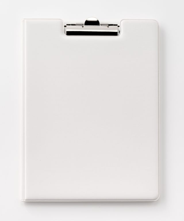 Clipboard with White Vinyl Folder, Letter Size