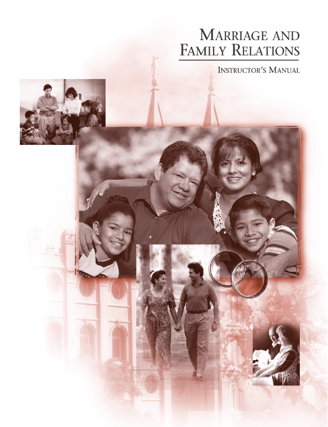 Marriage and Family Relations Instructor’s Manual