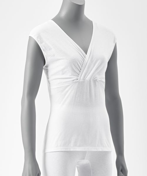 Women's 60/40 Cotton-Poly Full Bust Crossover Top