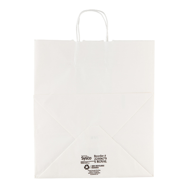 Bag Paper White Shopper 14x10x15