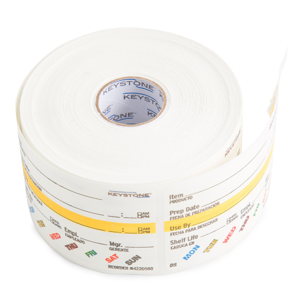 Label Roll Shelf Life Dissolvable 2" X 3"