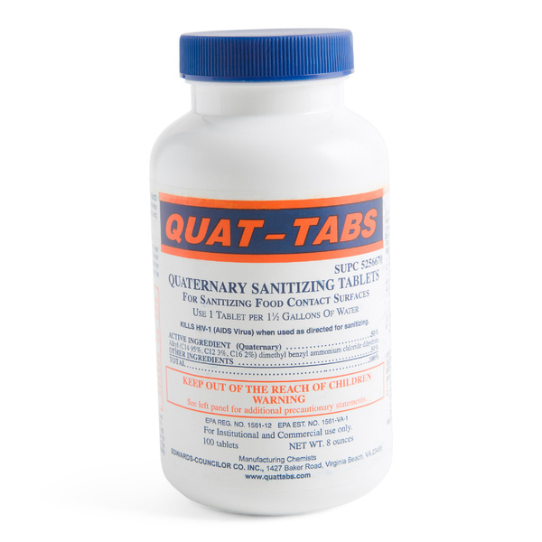 Sanitizer Tablet Quat Tab 100 Count