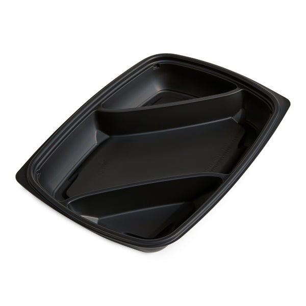 Container Plastic 3 Compartment Large Rectangular