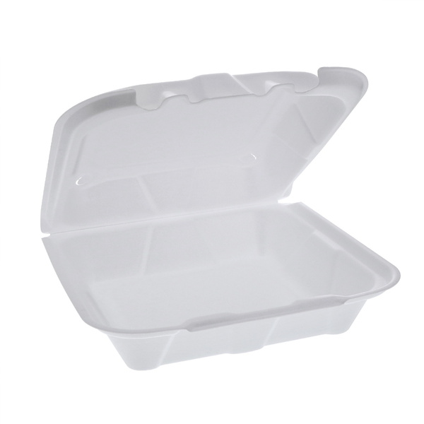 Container Foam Hinged 1 Compartment Double Tab 150/8x8x3