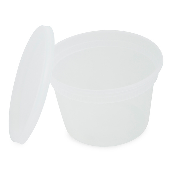 Container Plastic Deli Translucent With Lid
