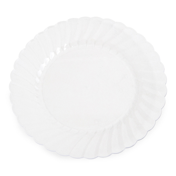 Plate Plastic Clear 6 Inch Ridged Classicware