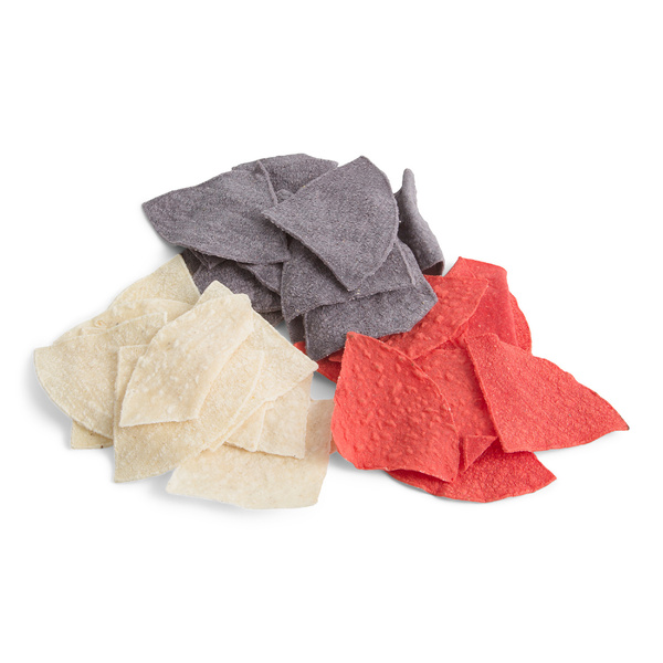 Chip Tortilla Tri Color Pre-cut Red White Blue