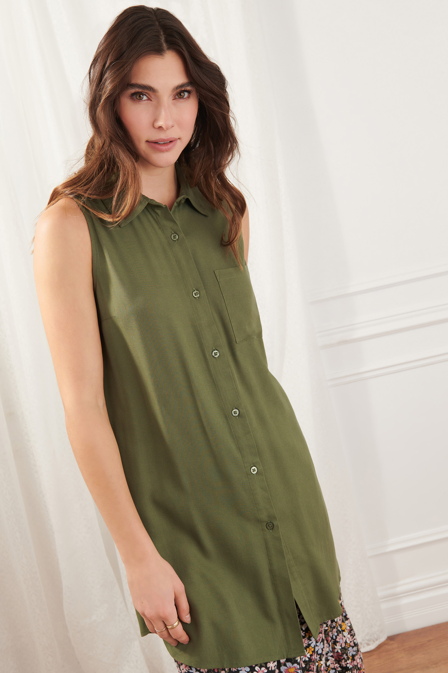 Chemisier-tunique sans manches - Femme | Aubainerie