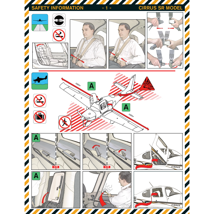 SR2X Passenger Briefing Card (23999-001) | Cirrus Store