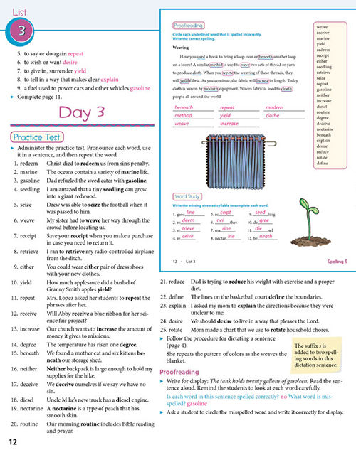 5th Grade Spelling Workbook