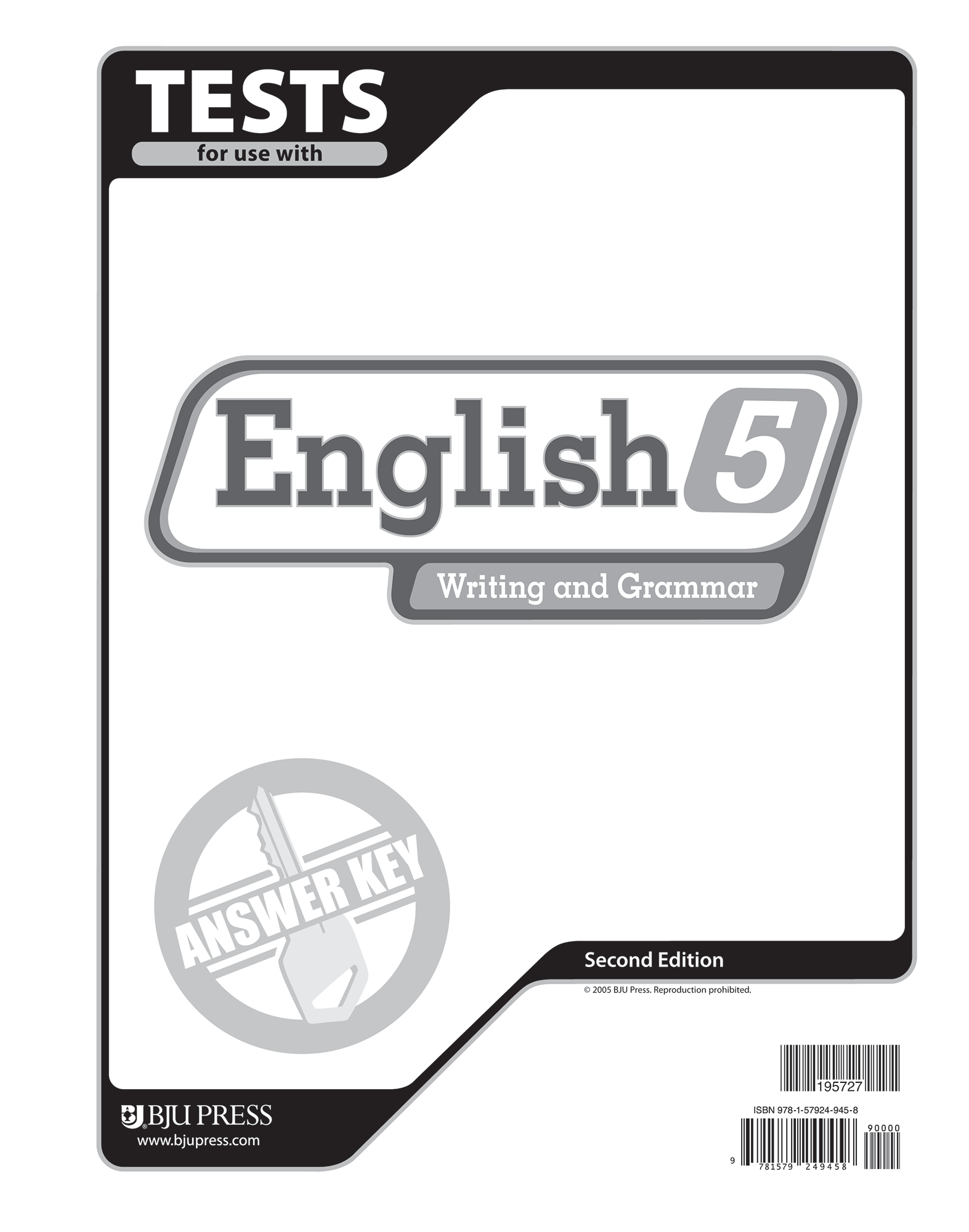 English 5 Tests Answer Key, 2nd ed. | BJU Press Homeschool