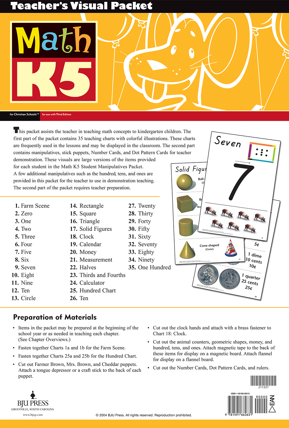 Math K5 Teacher's Visual Packet (3rd ed.) | BJU Press Homeschool