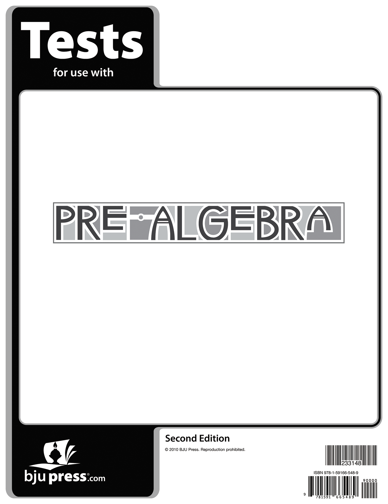 Pre-Algebra Tests, 2nd ed. | BJU Press Homeschool
