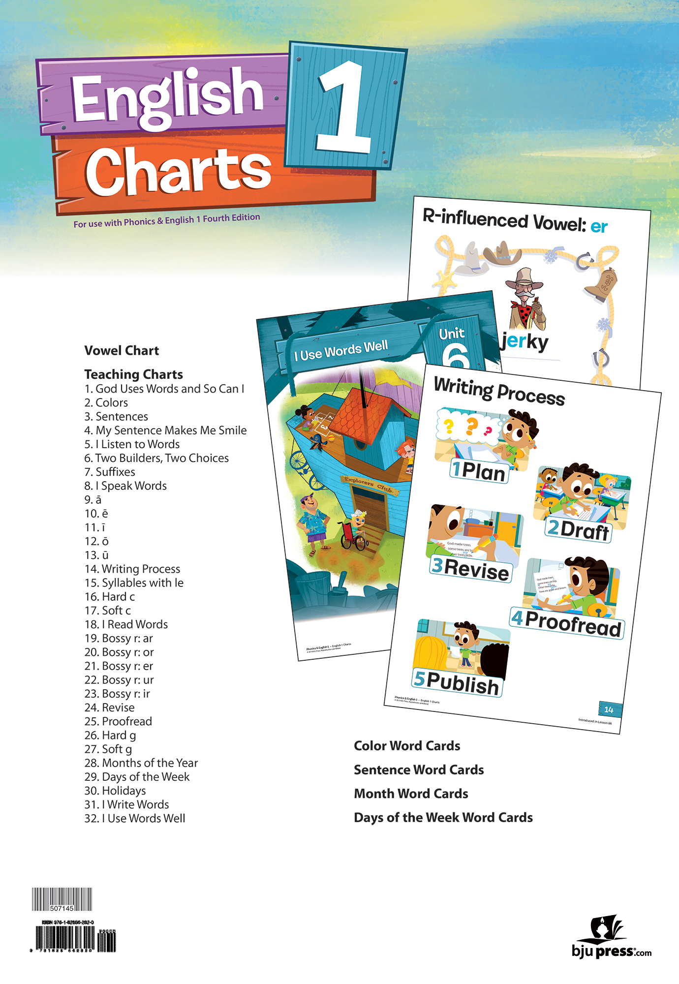 Phonics and English 1 English Skills Charts, 4th ed. | BJU Press