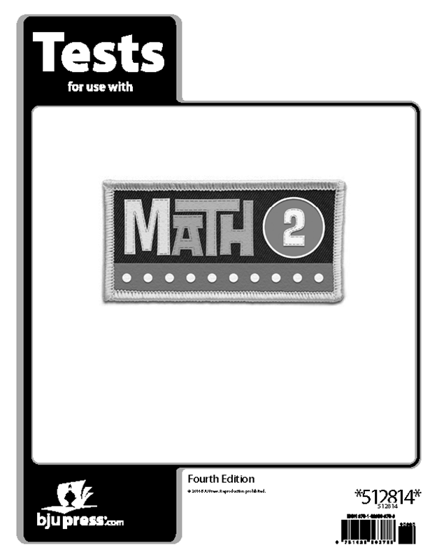 Math 2 Tests, 4th ed. | BJU Press