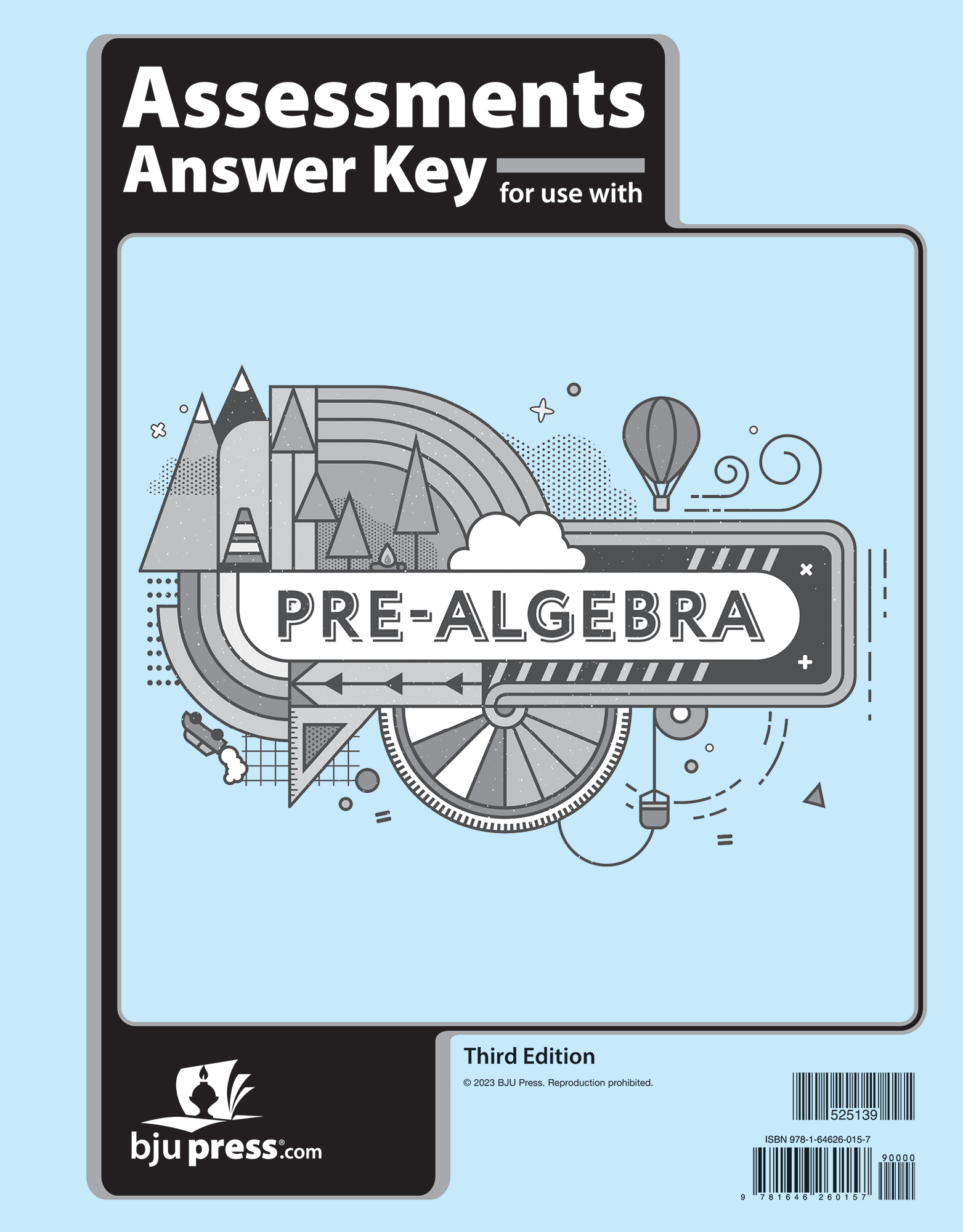Pre-Algebra Assessments Answer Key, 3rd ed. | BJU Press