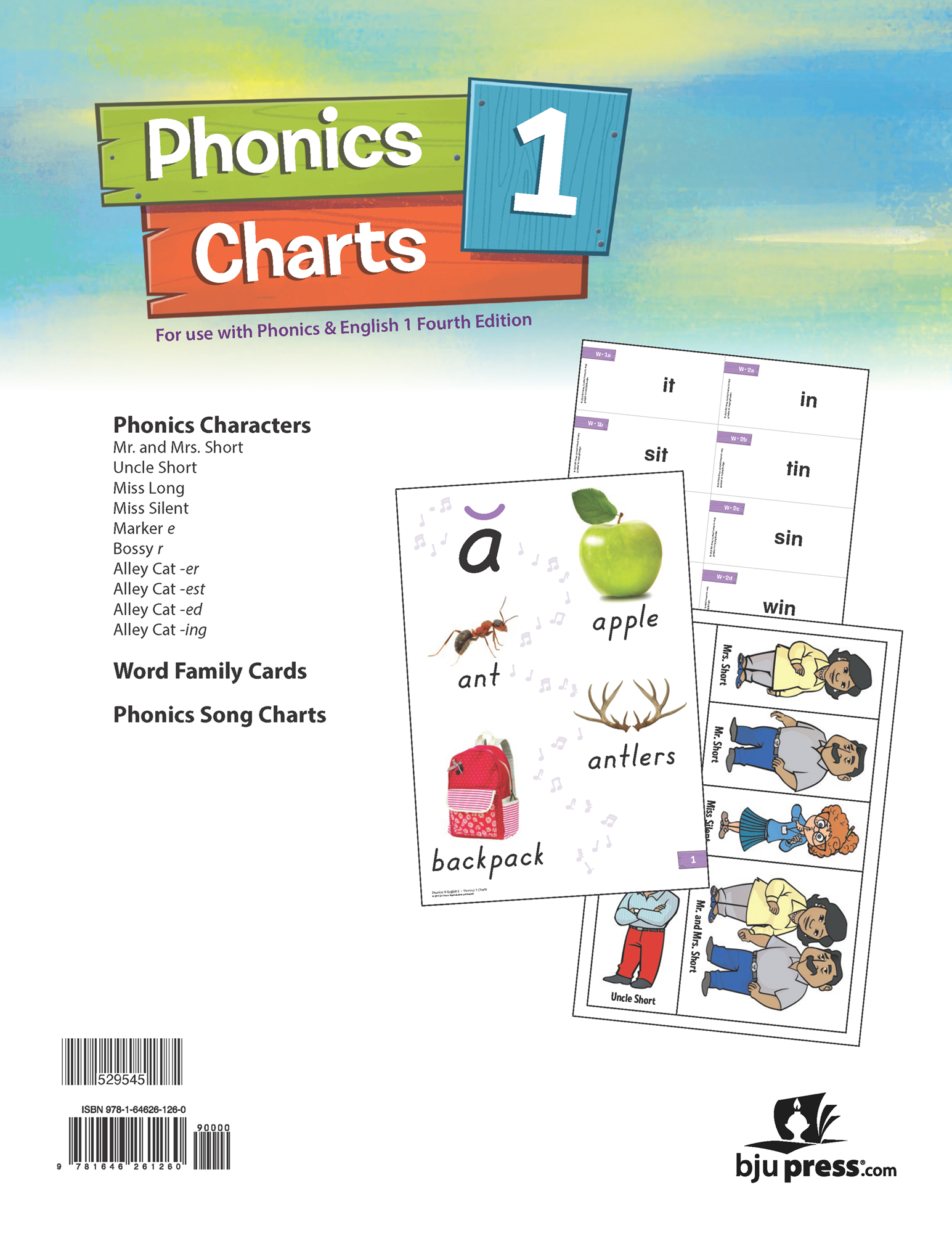 Phonics & English 1 Homeschool Phonics Charts, 4th ed. | BJU Press