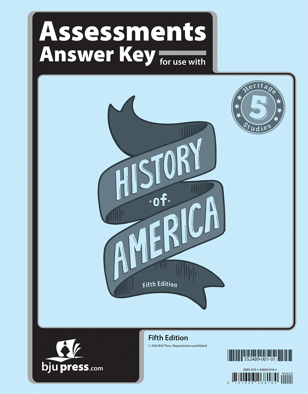 Heritage Studies 5 Assessments Answer Key, 5th ed. | BJU Press
